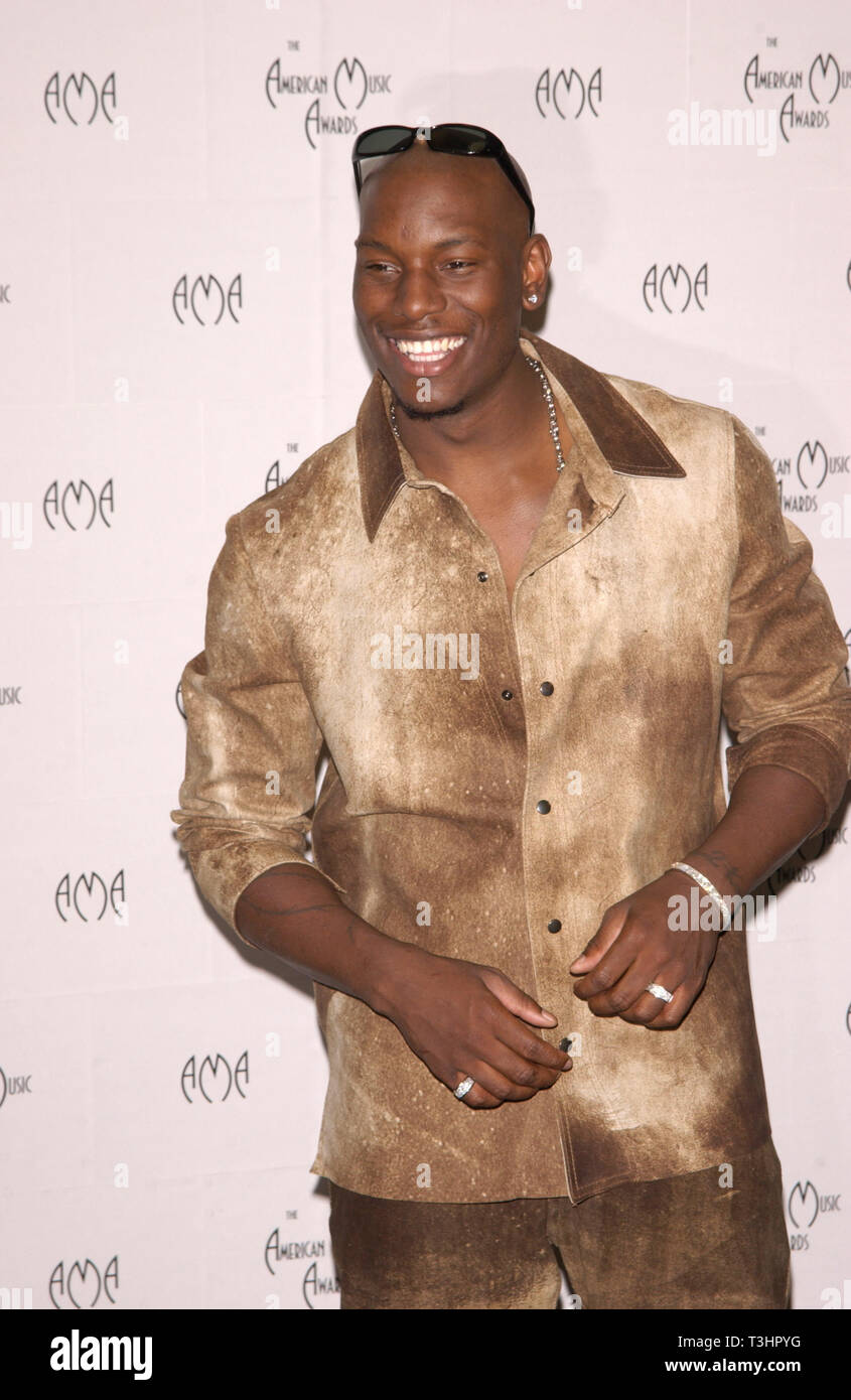 LOS ANGELES, CA. January 09, 2002: Singer TYRESE at the American Music ...
