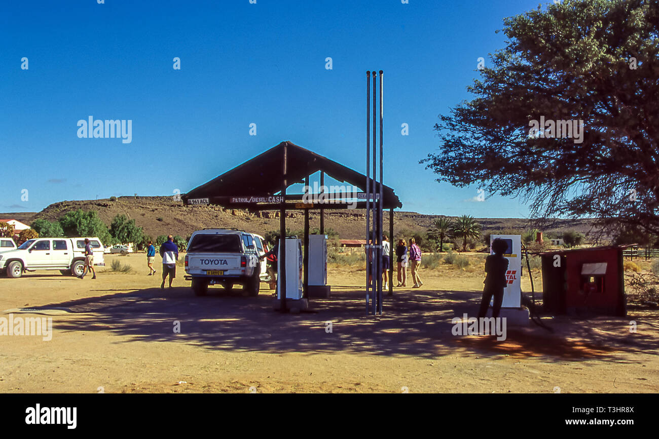 Rustic service station in the desert in Solitaire, Namibia Stock Photo ...