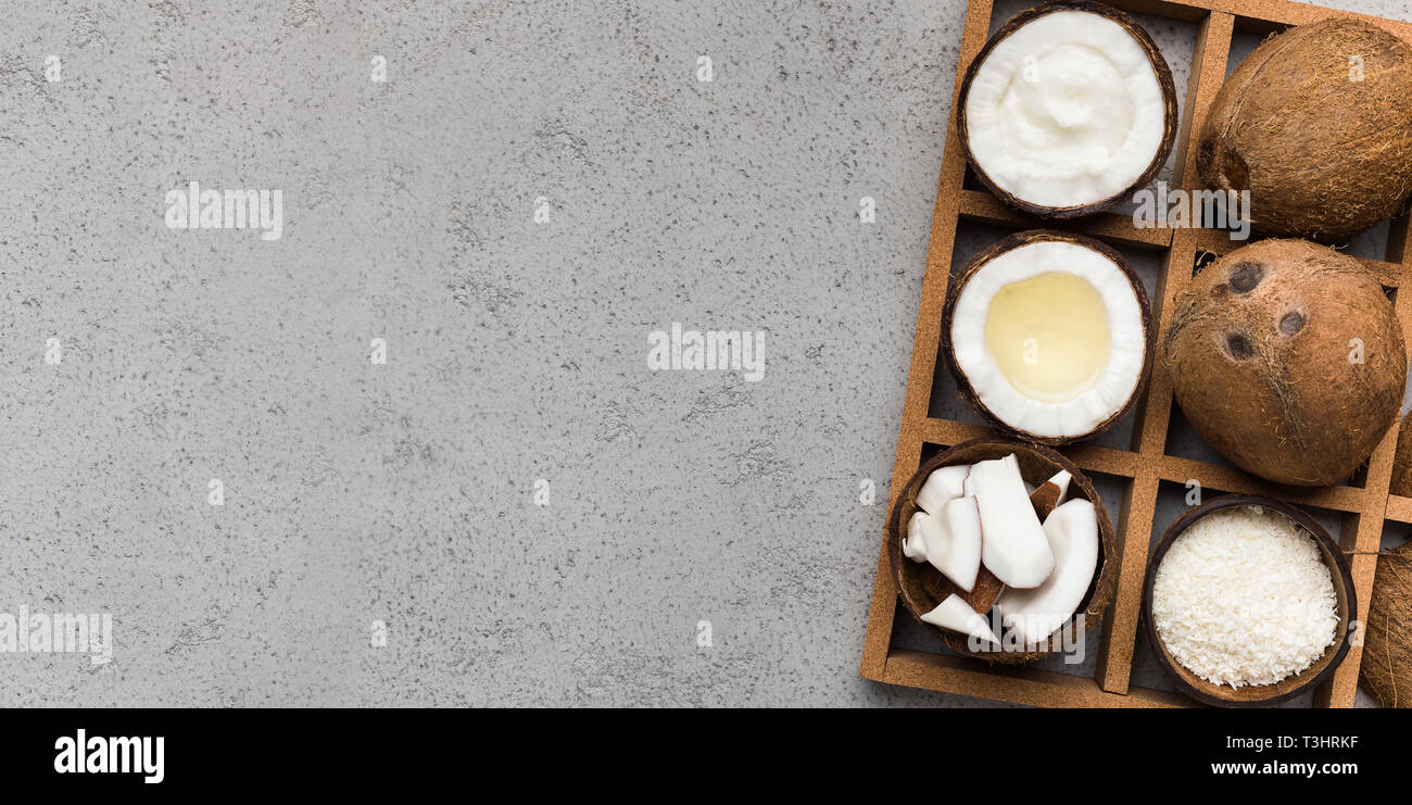 Coconut products hi-res stock photography and images - Alamy