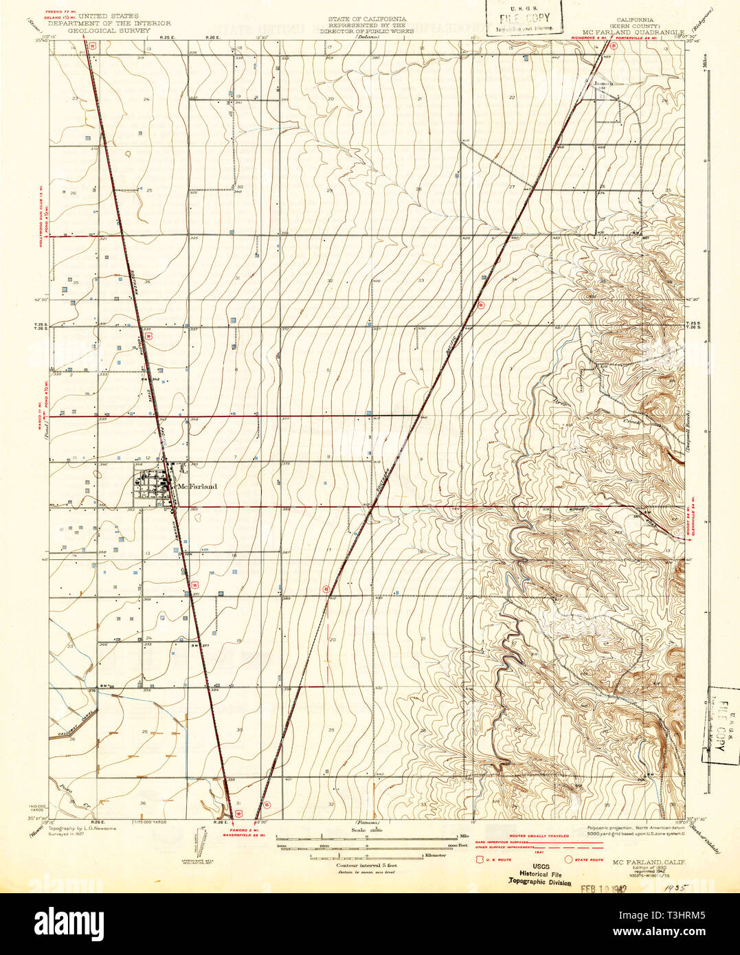 1930 map of california hi-res stock photography and images - Alamy