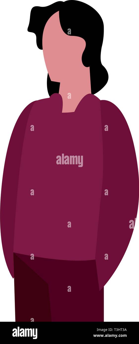 man standing character on white background vector illustration Stock ...