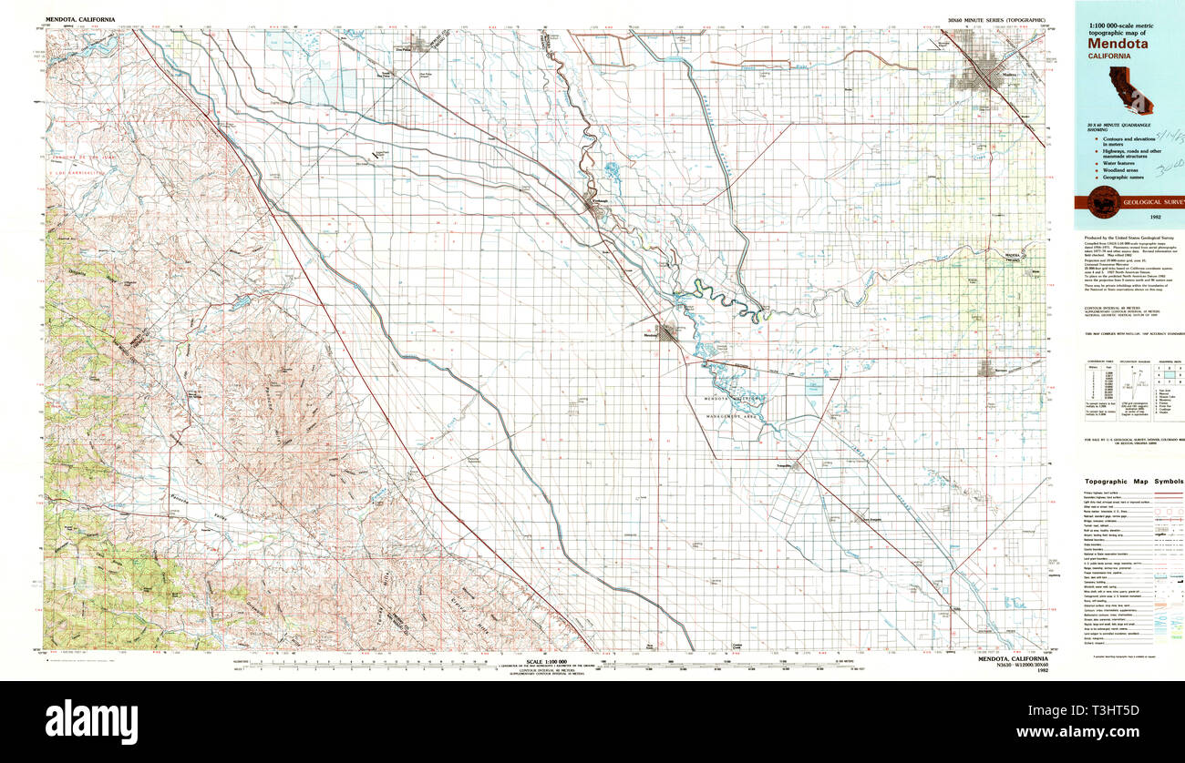 Map of mendota california hi-res stock photography and images - Alamy