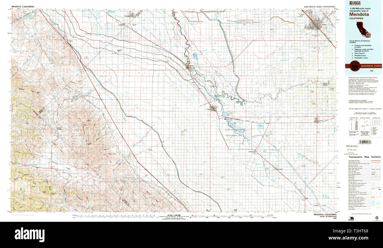 Map of mendota california hi-res stock photography and images - Alamy