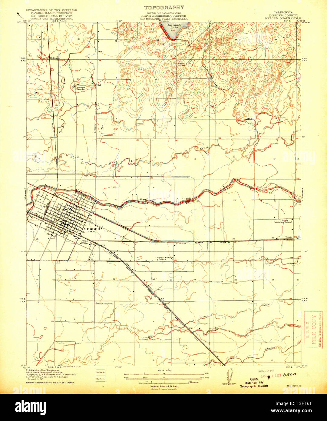 Map of merced hi-res stock photography and images - Alamy