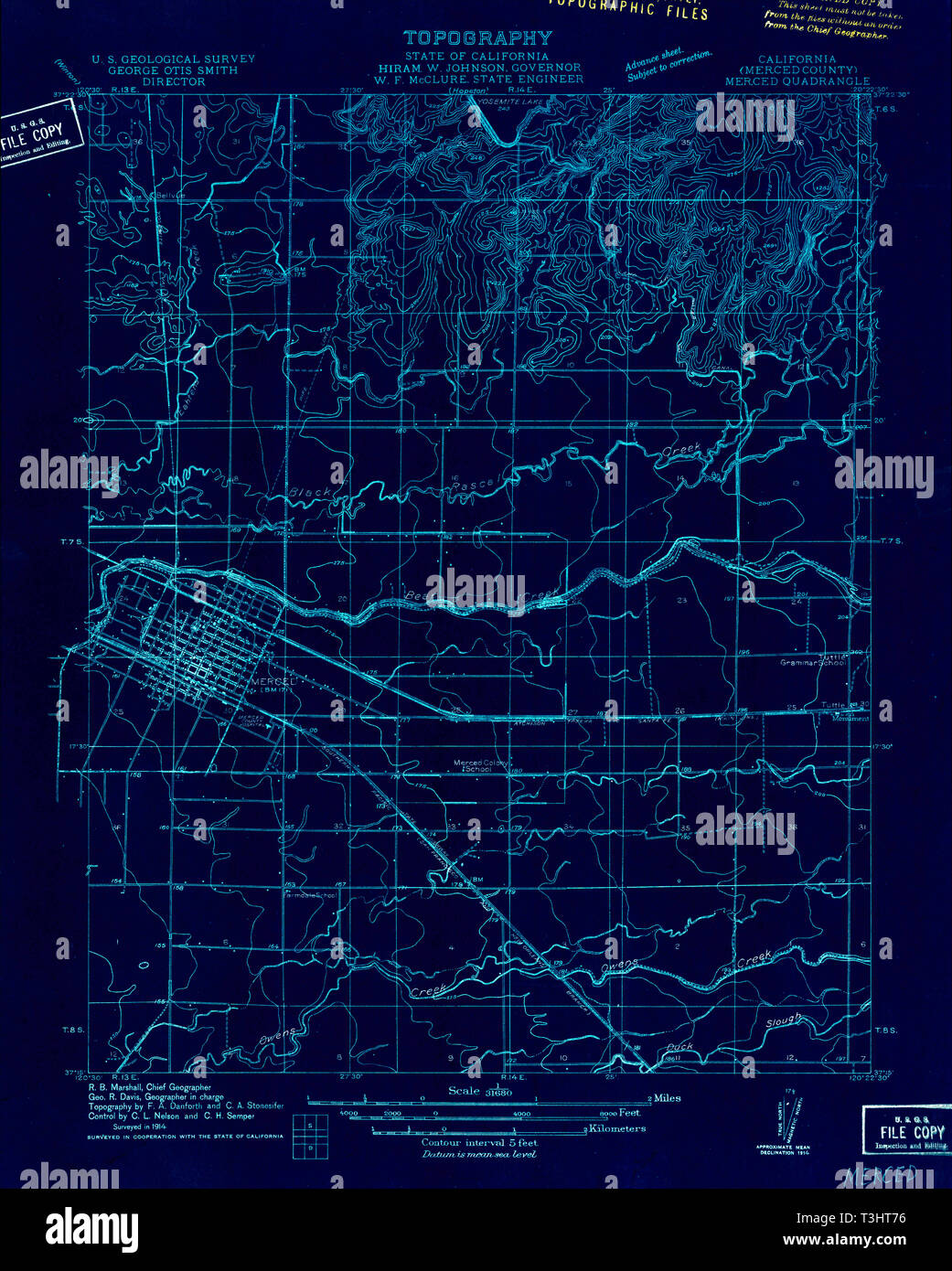 Map of merced hi-res stock photography and images - Alamy