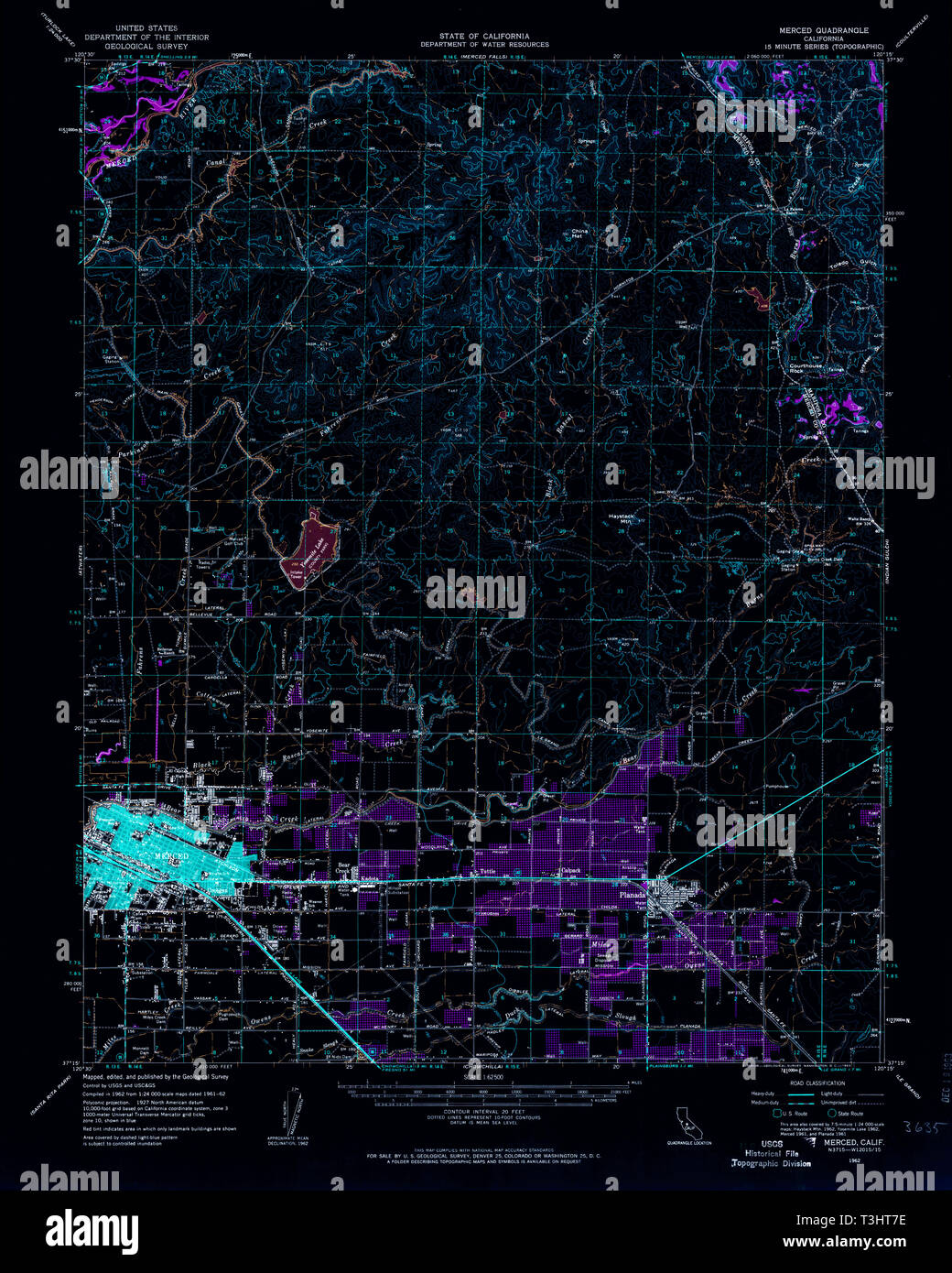 Map of merced hi-res stock photography and images - Alamy