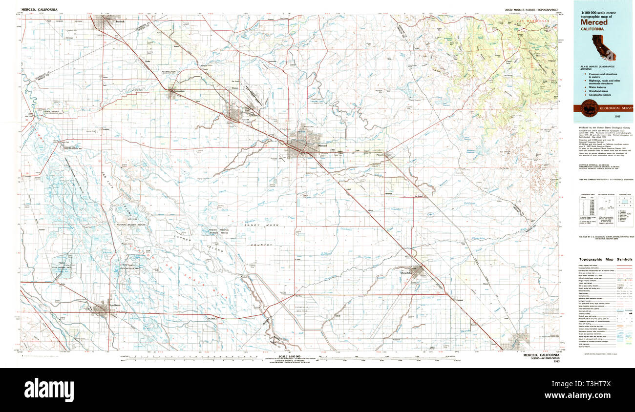 Map of merced hi-res stock photography and images - Alamy