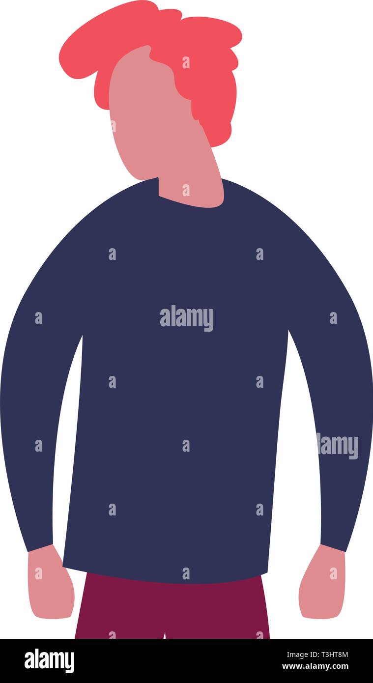 man standing character on white background vector illustration Stock ...