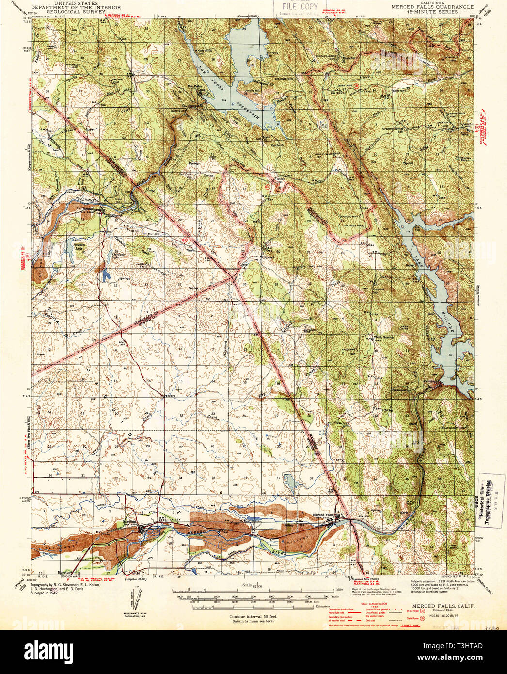 Map of merced hi-res stock photography and images - Alamy