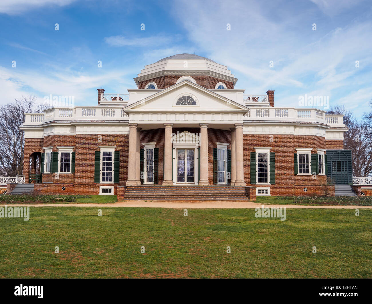 Western Facade of Monticello - House of Thomas Jefferson, Third ...