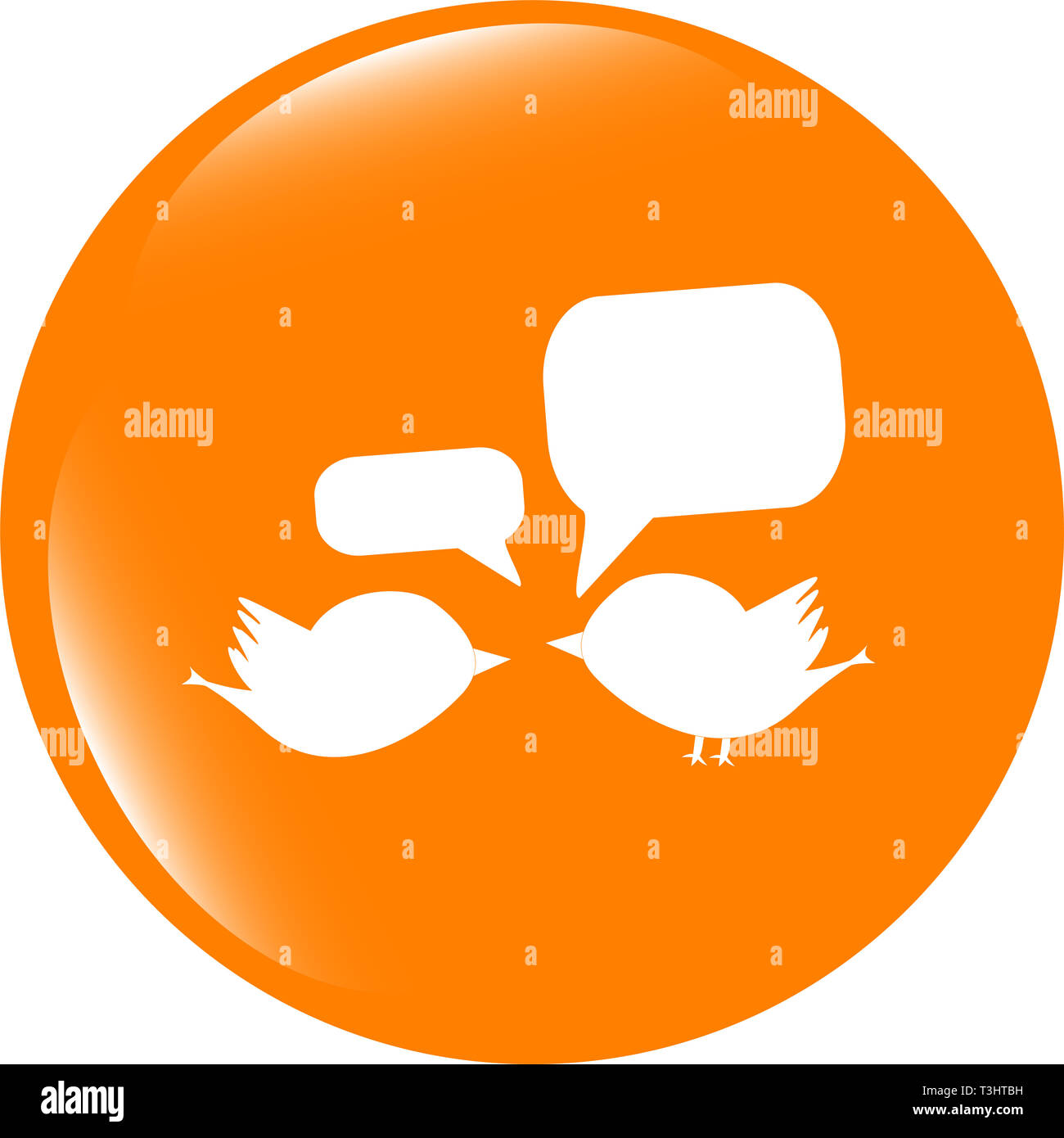 internet web icon with bird family and cloud sign Stock Photo - Alamy