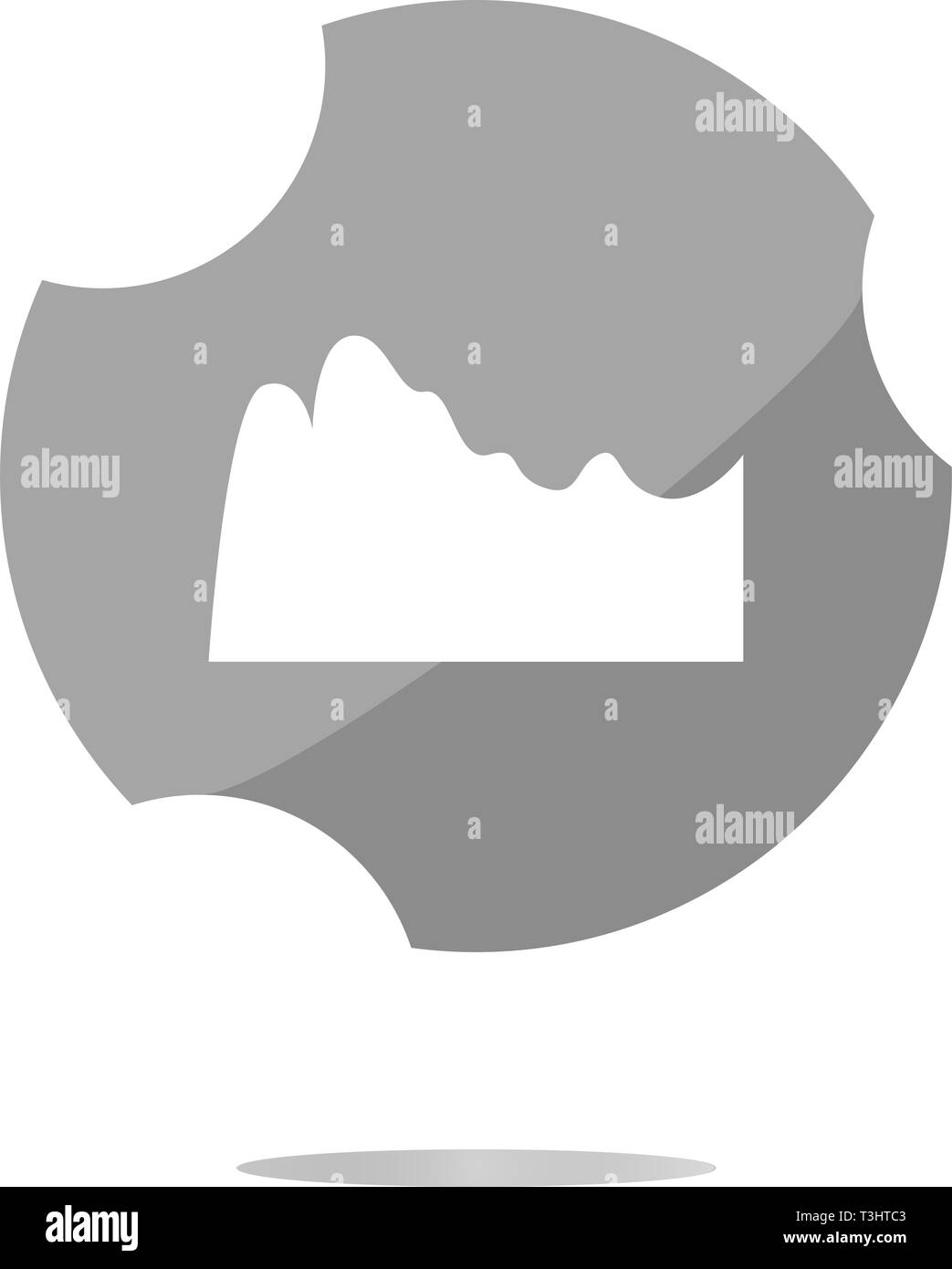 White mountain symbol on Black and White Stock Photos & Images - Alamy