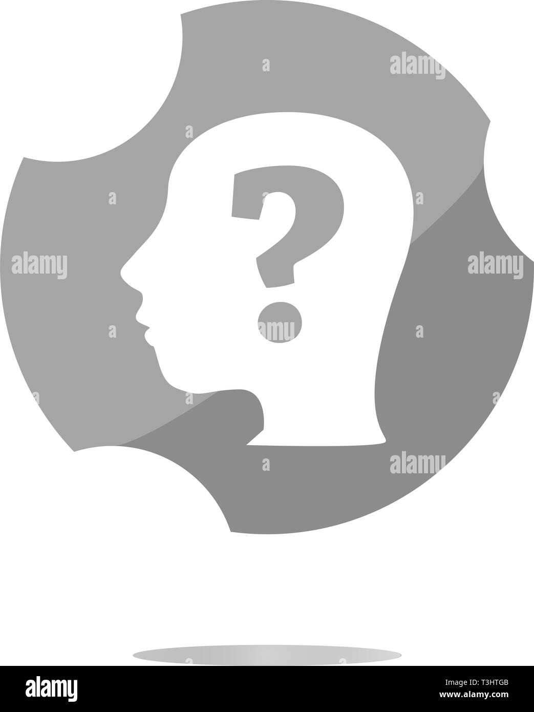 Head silhouette question mark hi-res stock photography and images - Alamy