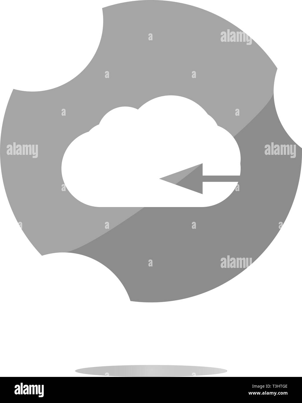 Upload from cloud icon. Upload button. Load symbol Stock Photo - Alamy