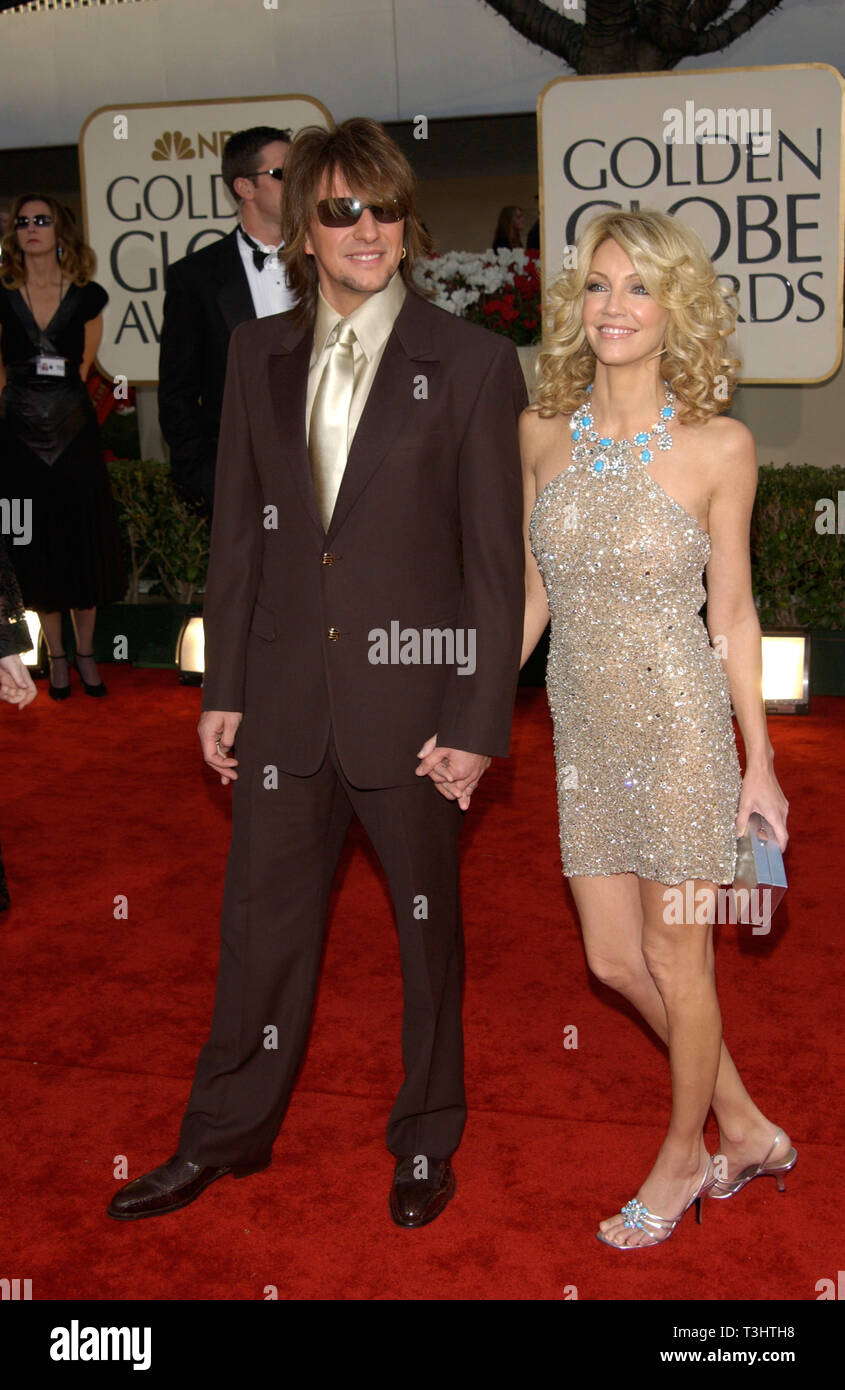 LOS ANGELES, CA. January 20, 2002: Actress HEATHER LOCKLEAR & husband ...