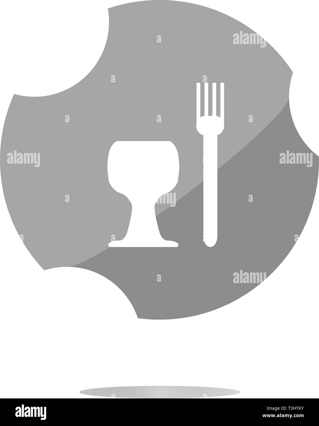 Eat sign icon. Cutlery symbol. Fork and wineglass. Modern UI website ...