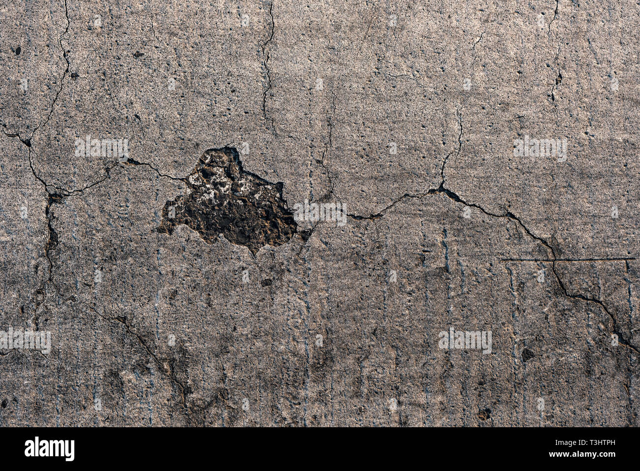 Rough distressed grunge texture of asphalt road from above Stock Photo ...