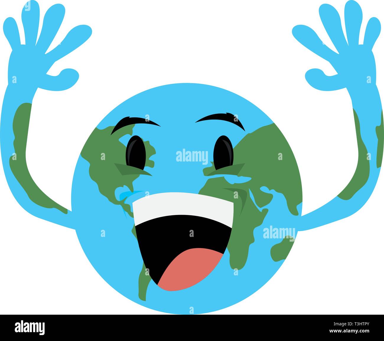 cartoon world happy earth day vector illustration Stock Vector Image ...