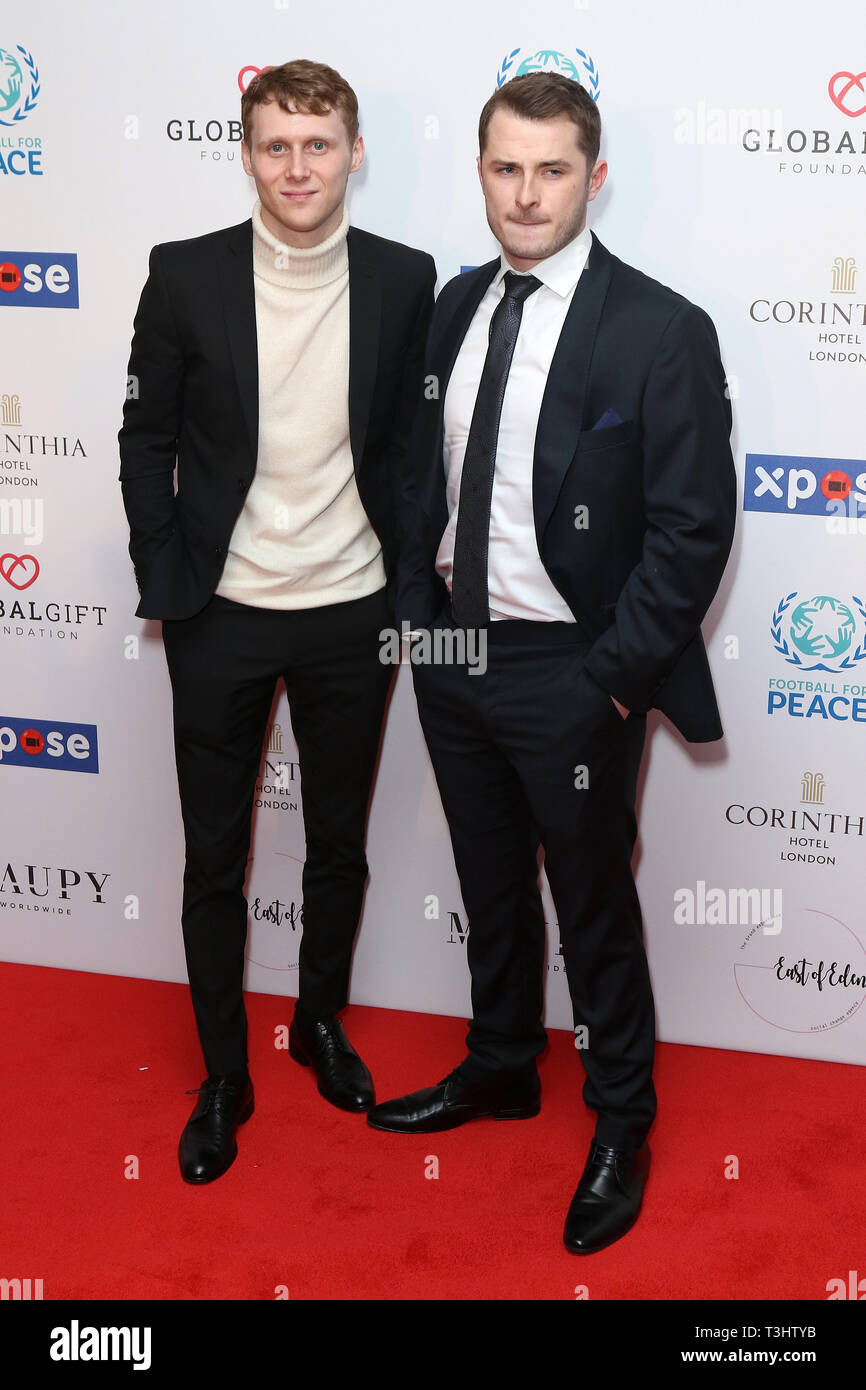 Jamie Borthwick, Max Bowden at the Football for Peace initiative dinner ...