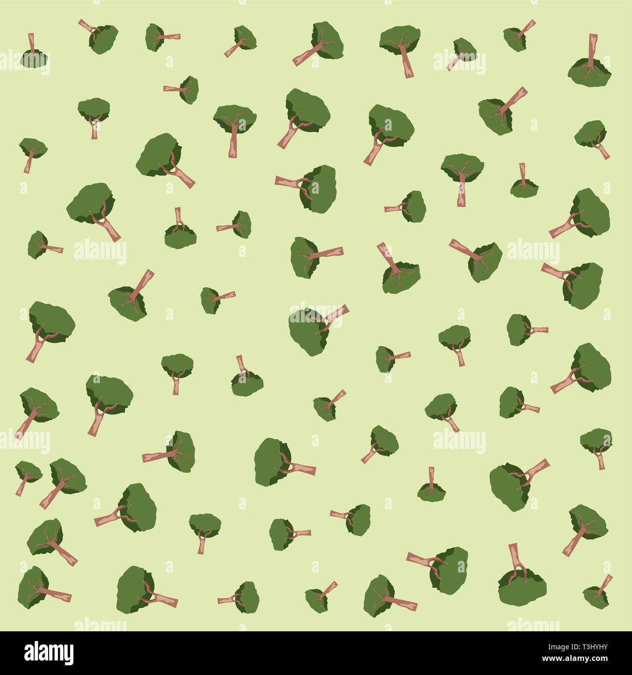 tree forest ecology botanical background vector illustration Stock ...