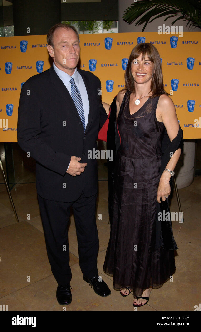 LOS ANGELES, CA. April 12, 2002: Actor CORBIN BERNSEN & actress wife ...