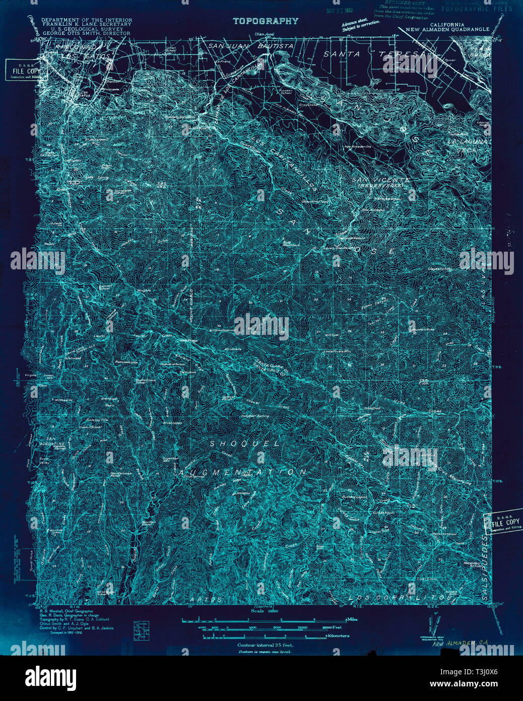 Map of almaden hi-res stock photography and images - Alamy