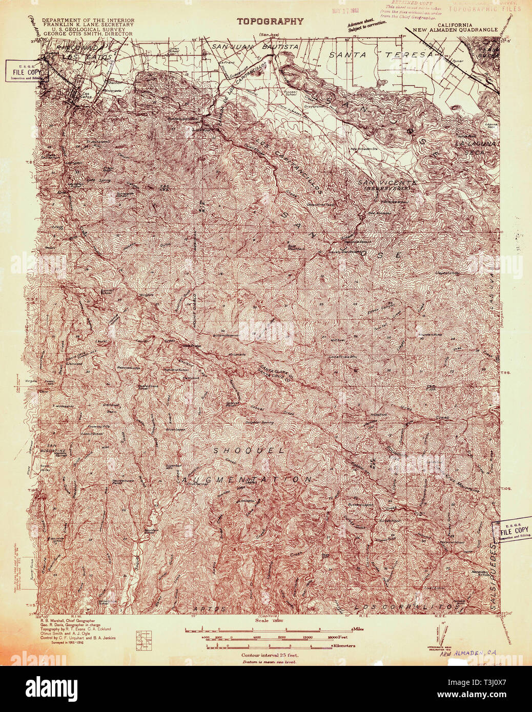 Map of almaden hi-res stock photography and images - Alamy