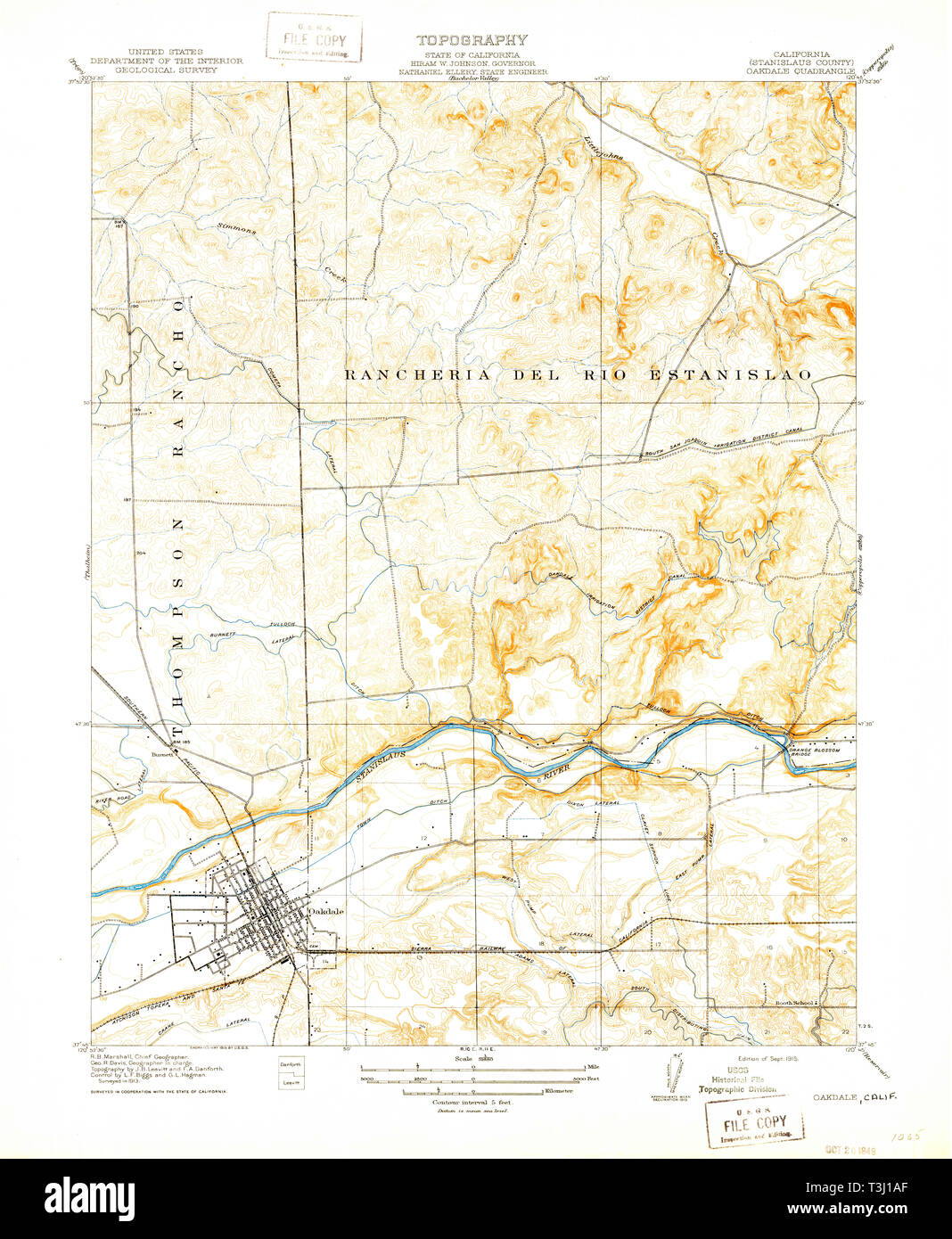 Map of oakdale hi-res stock photography and images - Alamy