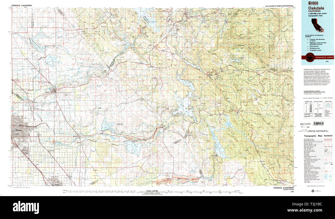 Map of oakdale hi-res stock photography and images - Alamy