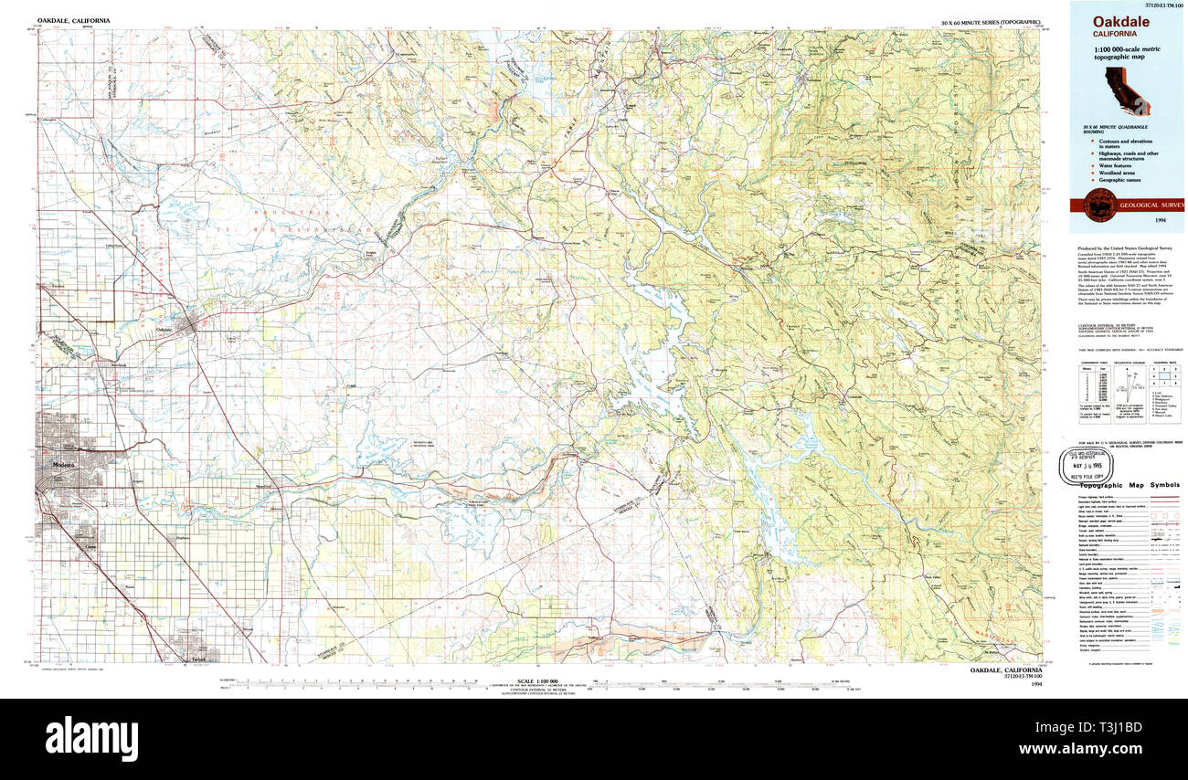 Map of oakdale hi-res stock photography and images - Alamy