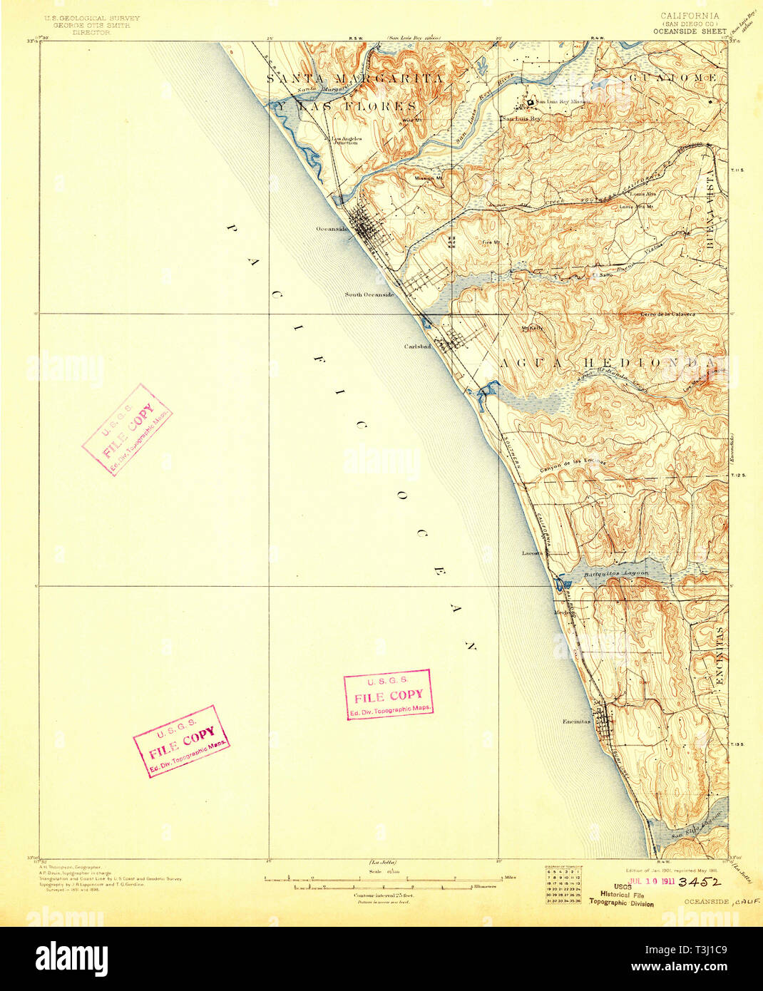 Map of oceanside hi-res stock photography and images - Alamy