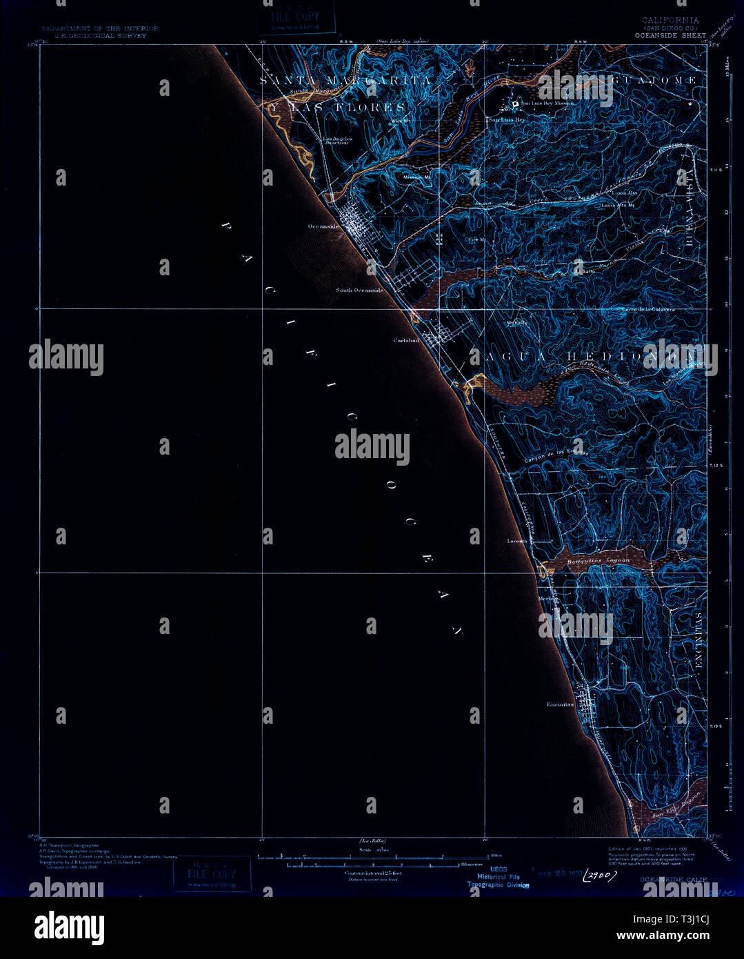Map of oceanside hi-res stock photography and images - Alamy