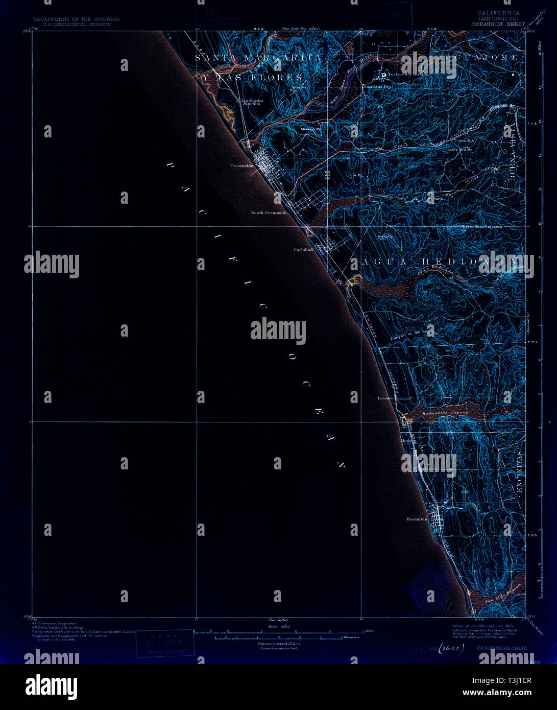 Map of oceanside hi-res stock photography and images - Alamy