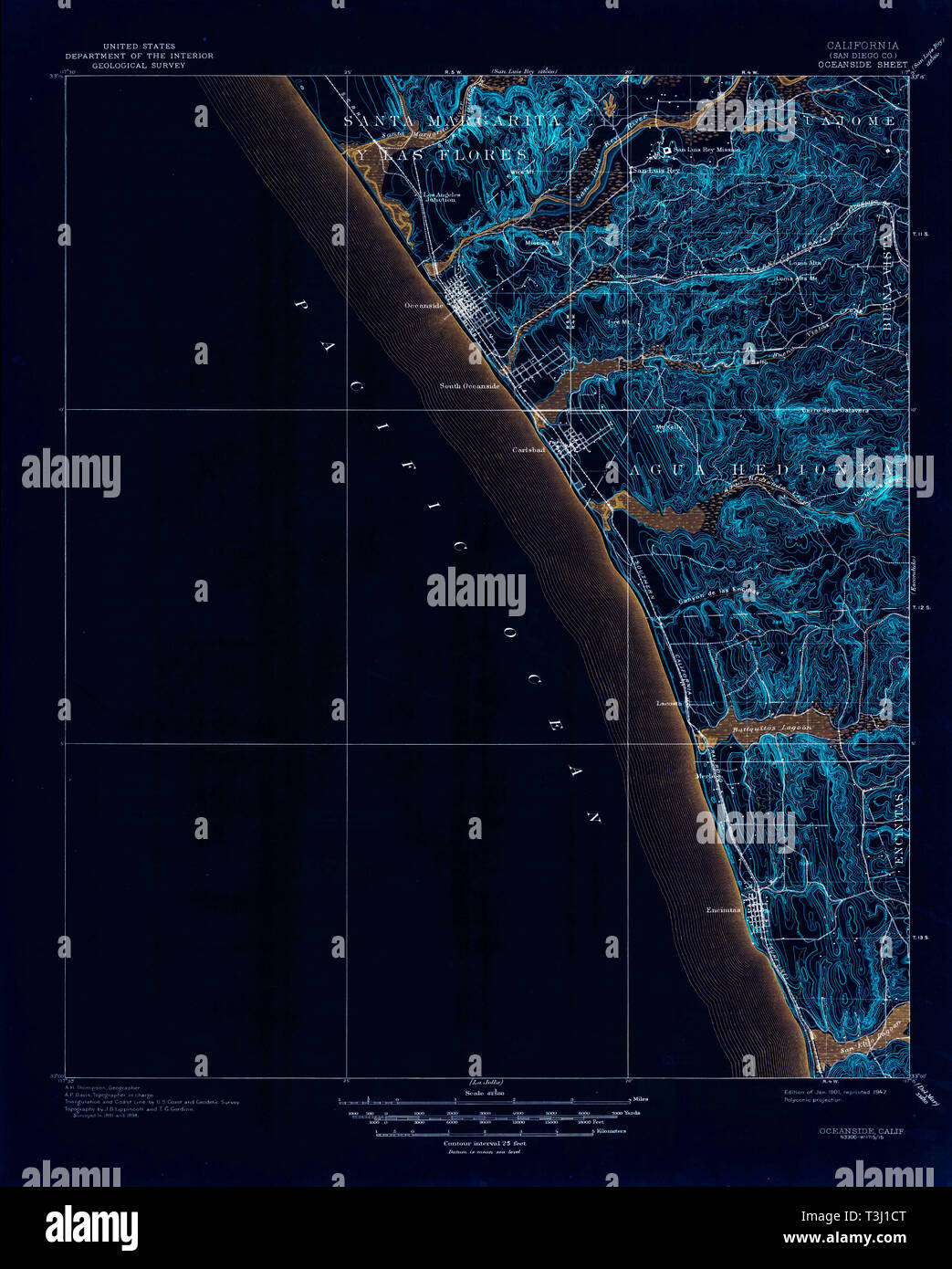 Map of oceanside hi-res stock photography and images - Alamy