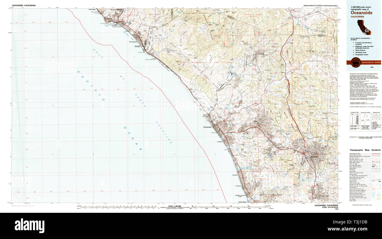 Map of oceanside hi-res stock photography and images - Alamy