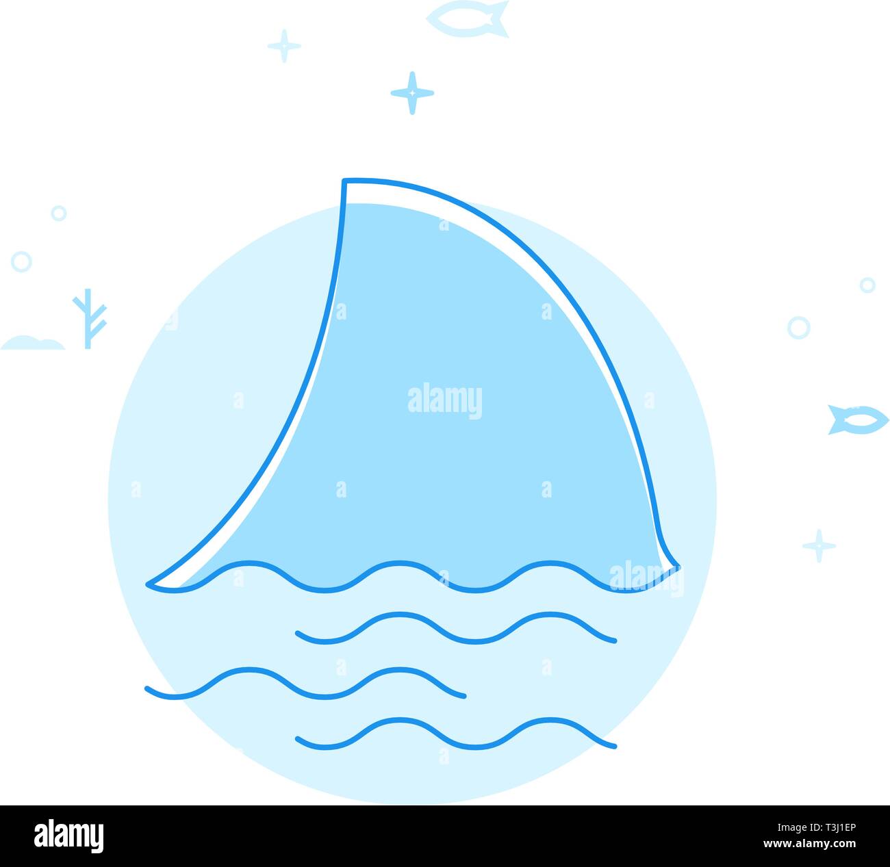 Shark Fin Flat Vector Icon. Marine Life, Underwater World, Sea Creature ...