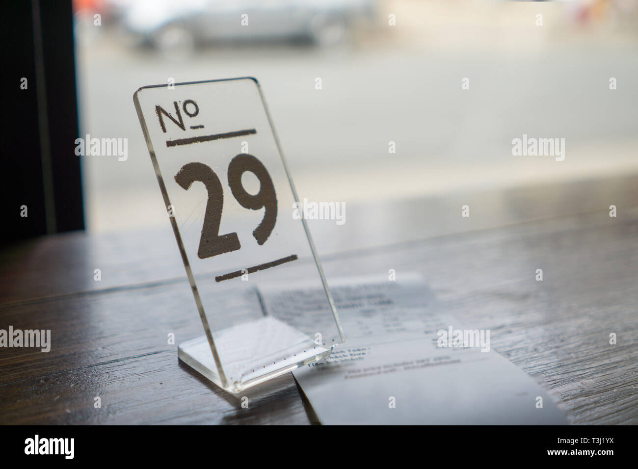 Cafe order number on table hi-res stock photography and images - Alamy