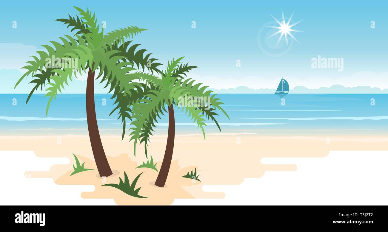Maldives beach Stock Vector Images - Alamy