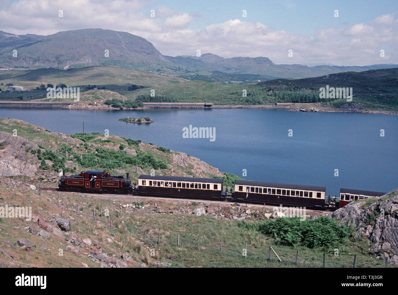 Ffestiniog Railway Locomotive Merddin Emrys Making Its Way Around The