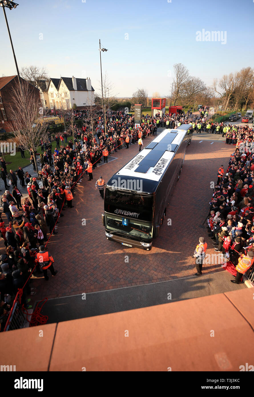 The liverpool fc team bus hi-res stock photography and images - Alamy