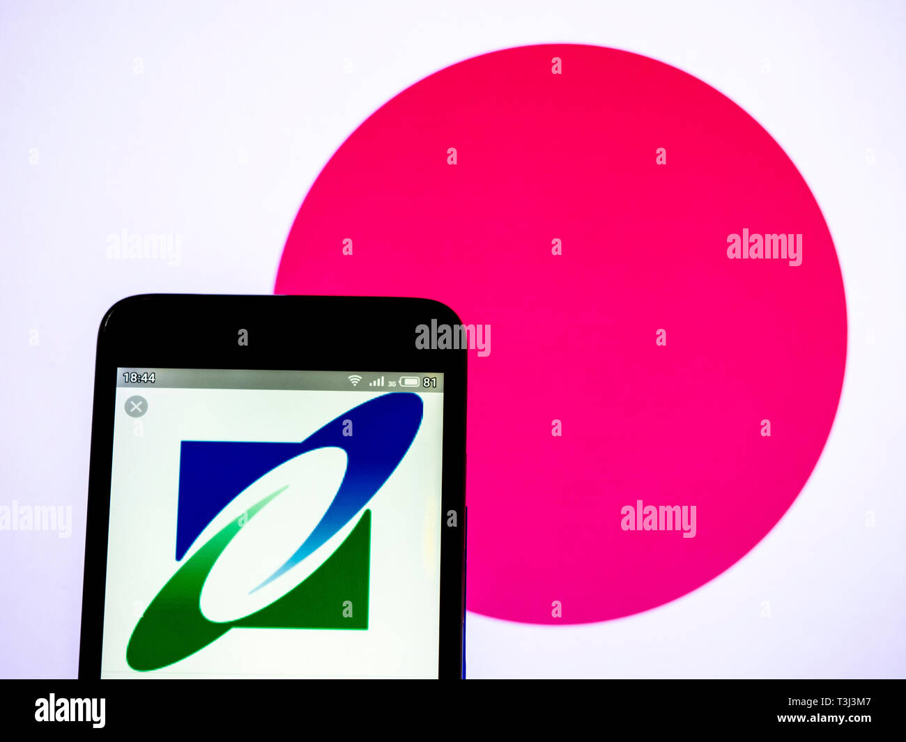 In this photo illustration a Hazama Ando Corporation logo seen ...