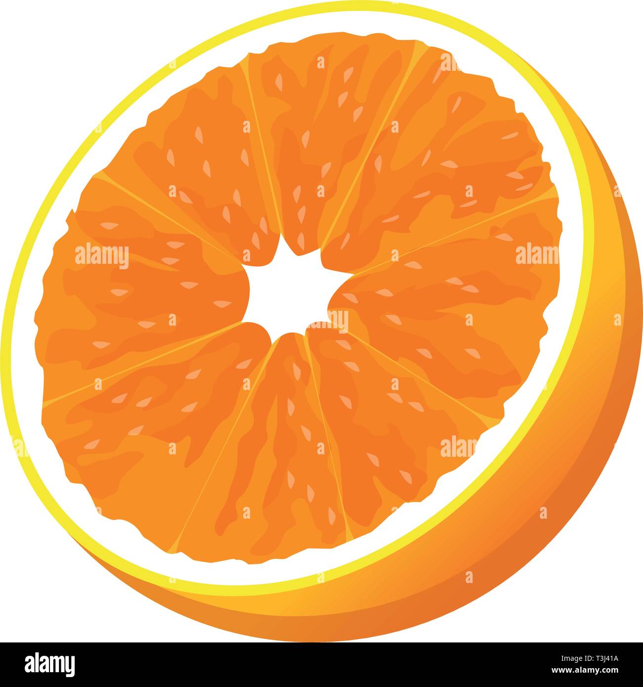 Cartoon Half Orange