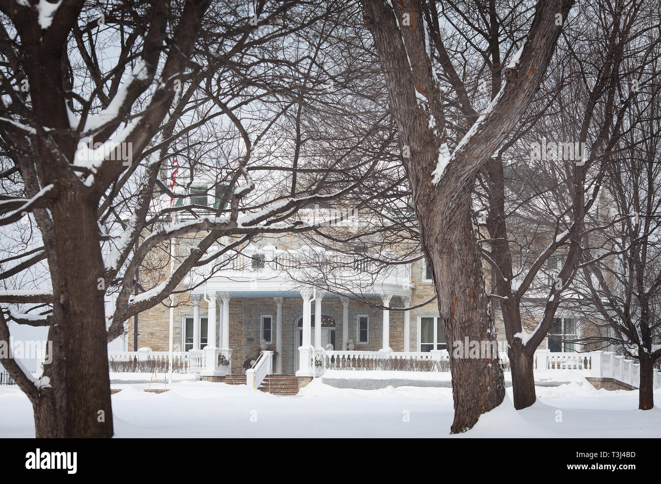 Winter Scenic of the US Ambassador's residence in Ottawa Canada Stock ...