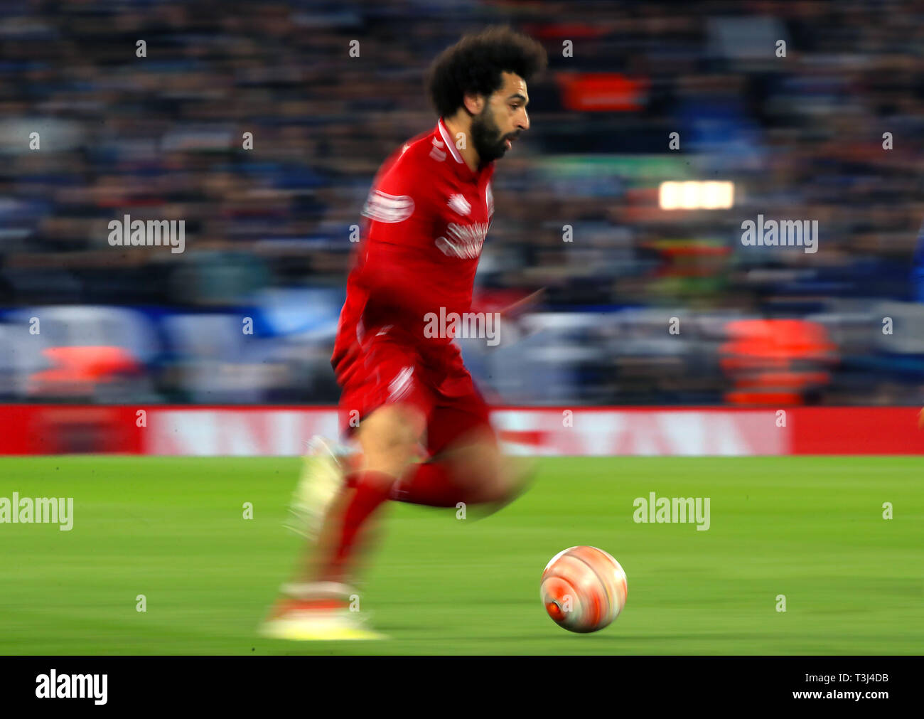 Liverpool's Mohamed Salah during the UEFA Champions League quarter ...