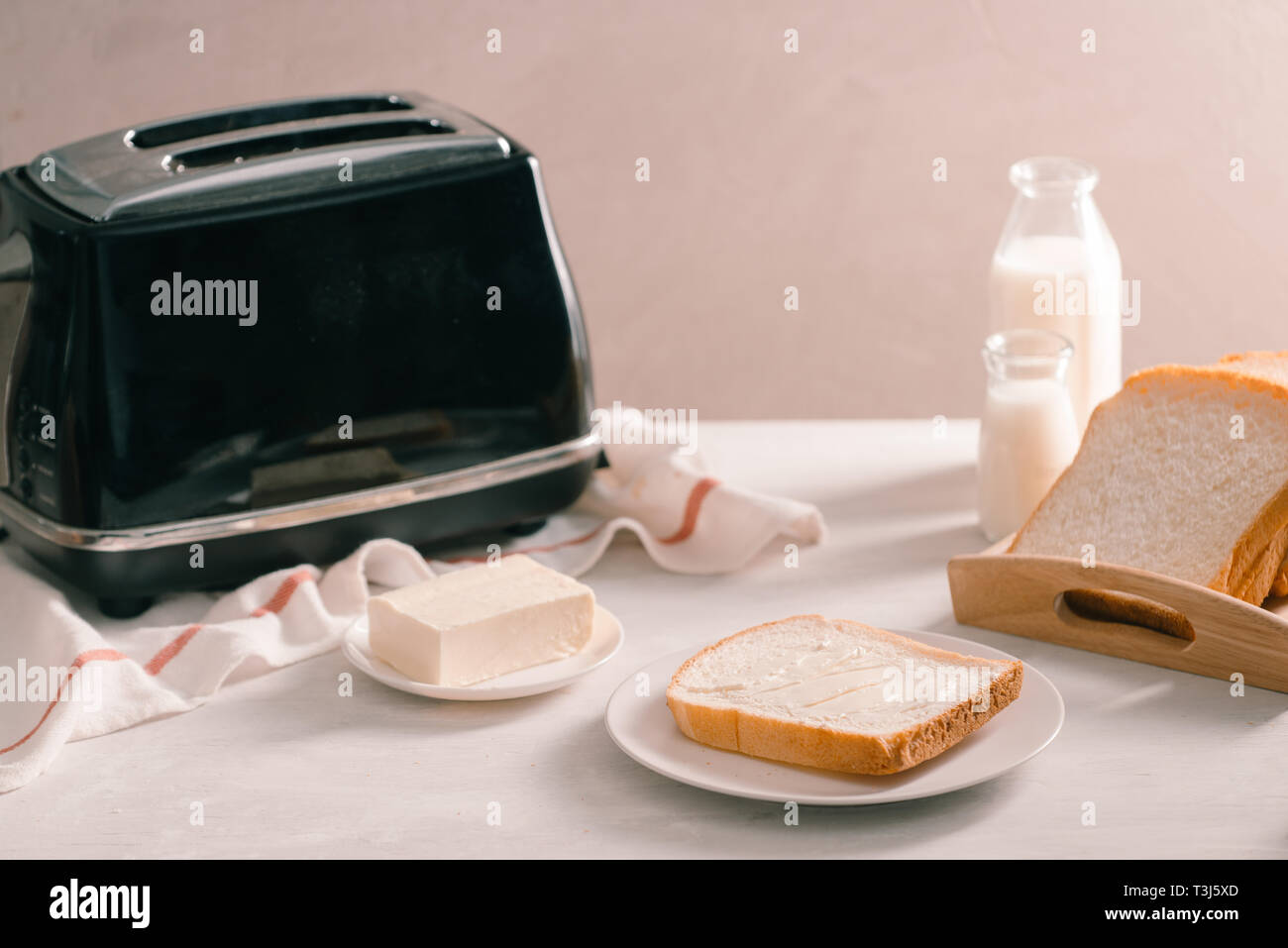 Toaster toasted bread sheet looking yummy for morning meal Stock Photo ...