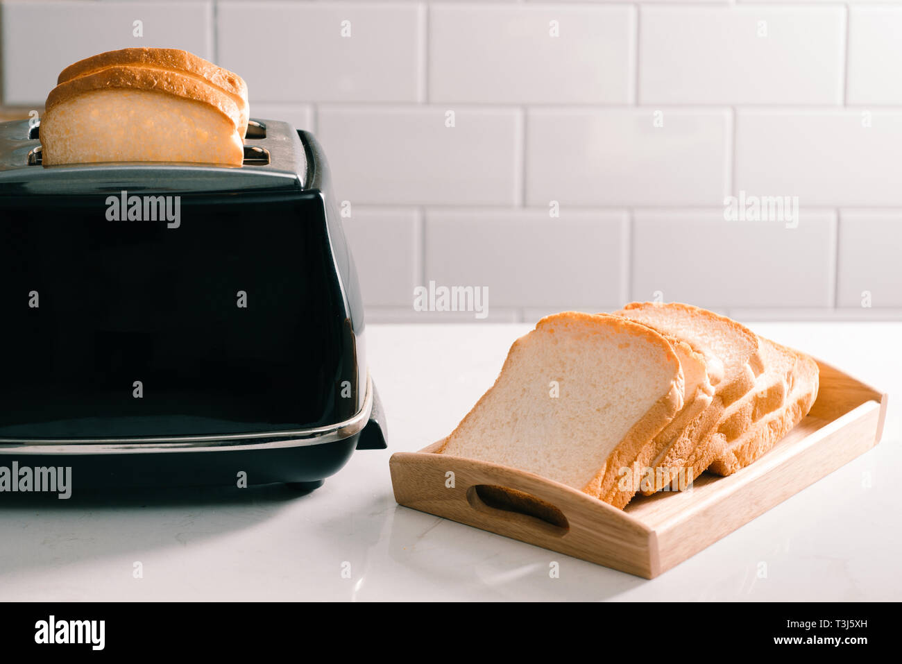 Toaster toasted bread sheet looking yummy for morning meal Stock Photo ...