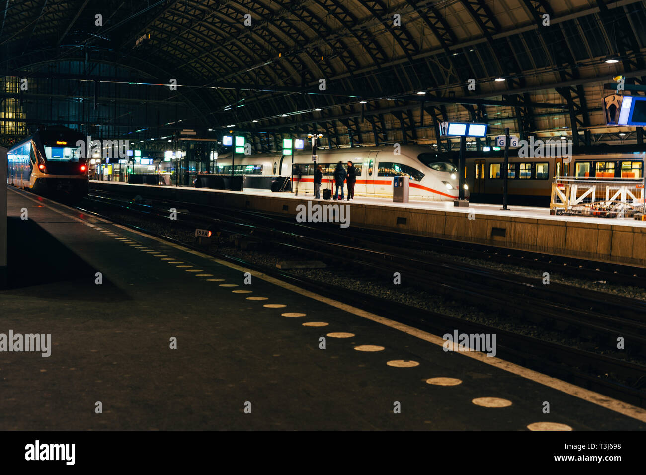 Train at railway station. Intercity passenger transport Stock Photo - Alamy