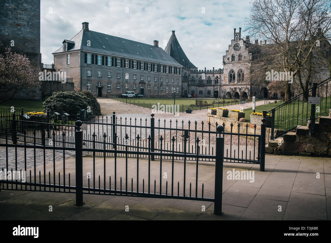 Batterieturm tower in the fortified wall of Bentheim castle, Germany ...