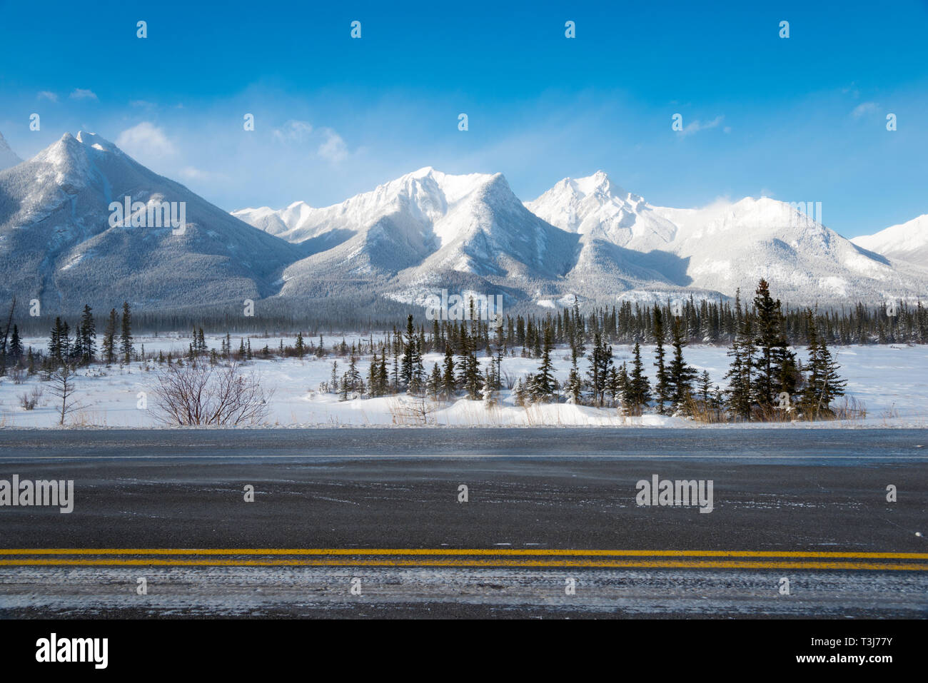 Winter in Western Alberta Canada Stock Photo - Alamy