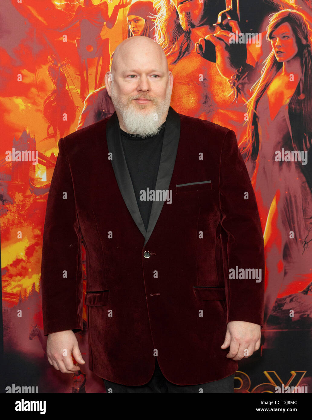 New York, NY - April 8, 2019: Andrew Cosby attends the Hellboy New York ...